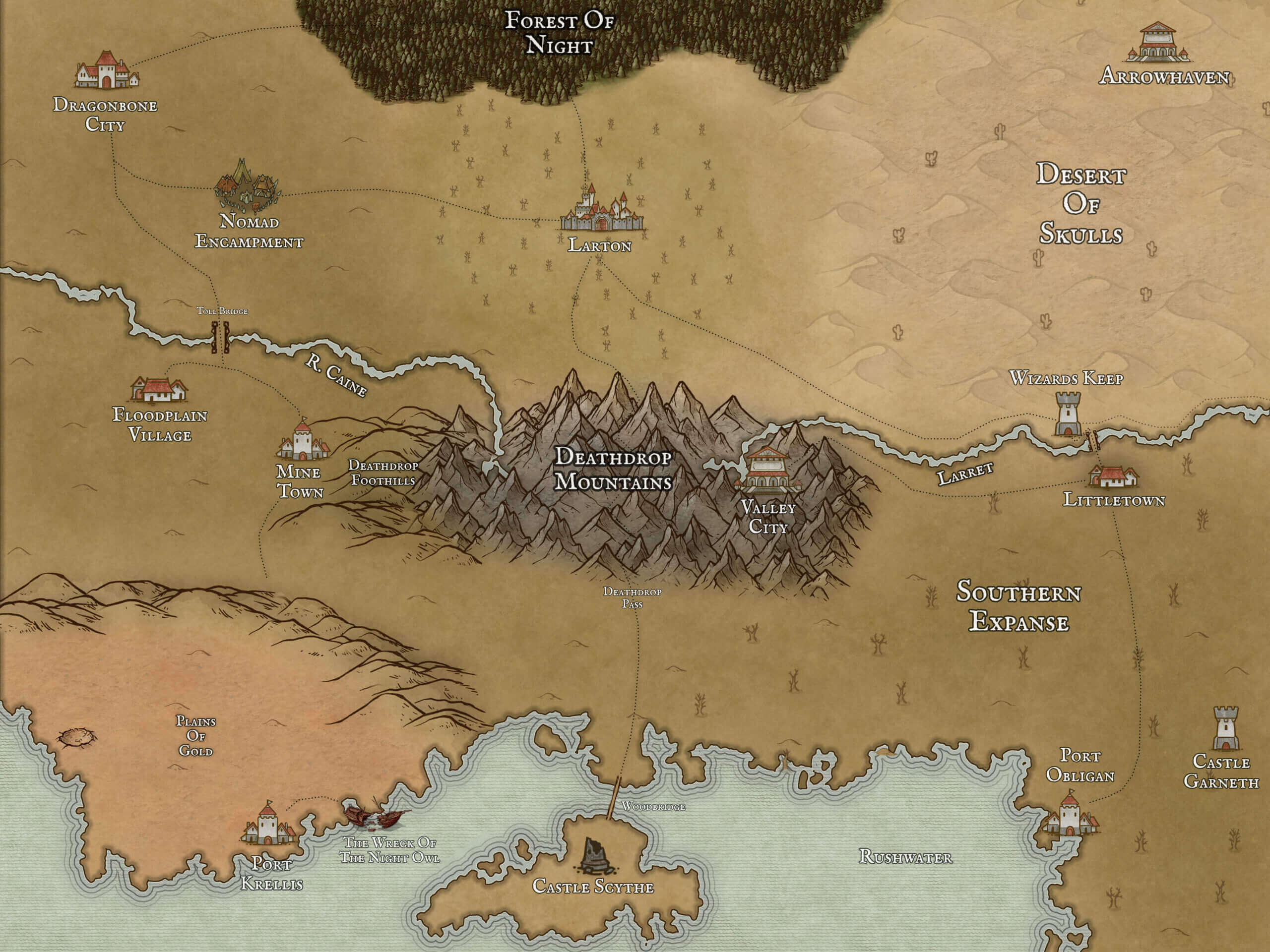 Lore - Locations - The Seven Spells Of Destruction Discord RPG Bot